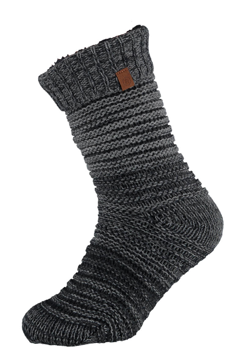 Apollo huissokken gemeleerd zwart/grijs | wehkamp