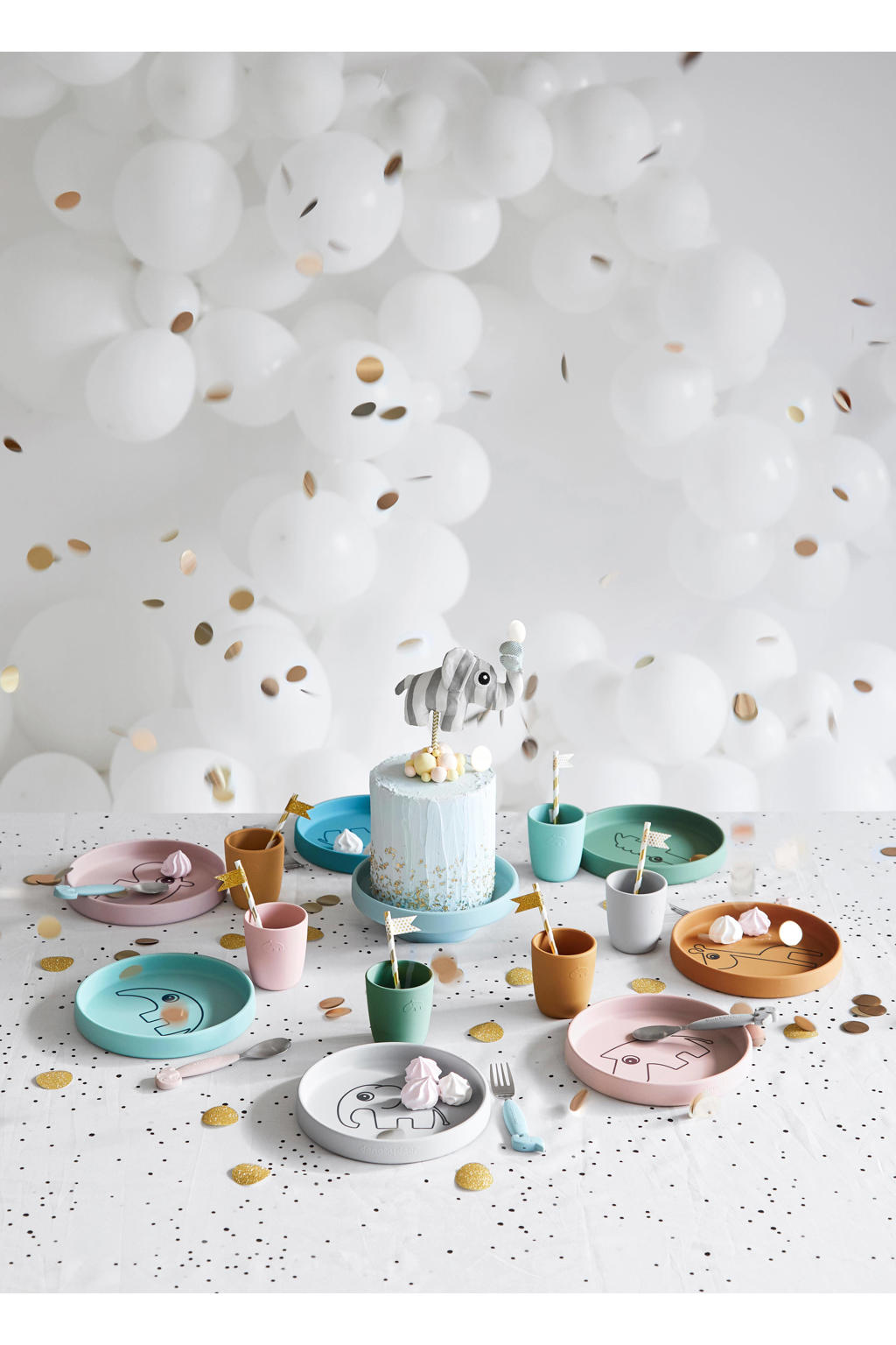 Done by Deer Silicone bord Zebee Powder | wehkamp