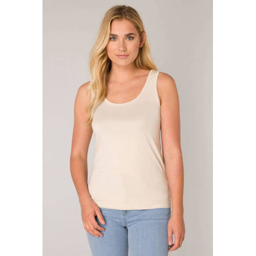 Base Level Basic tricot singlet Yippie beige - Vergelijk prijzen