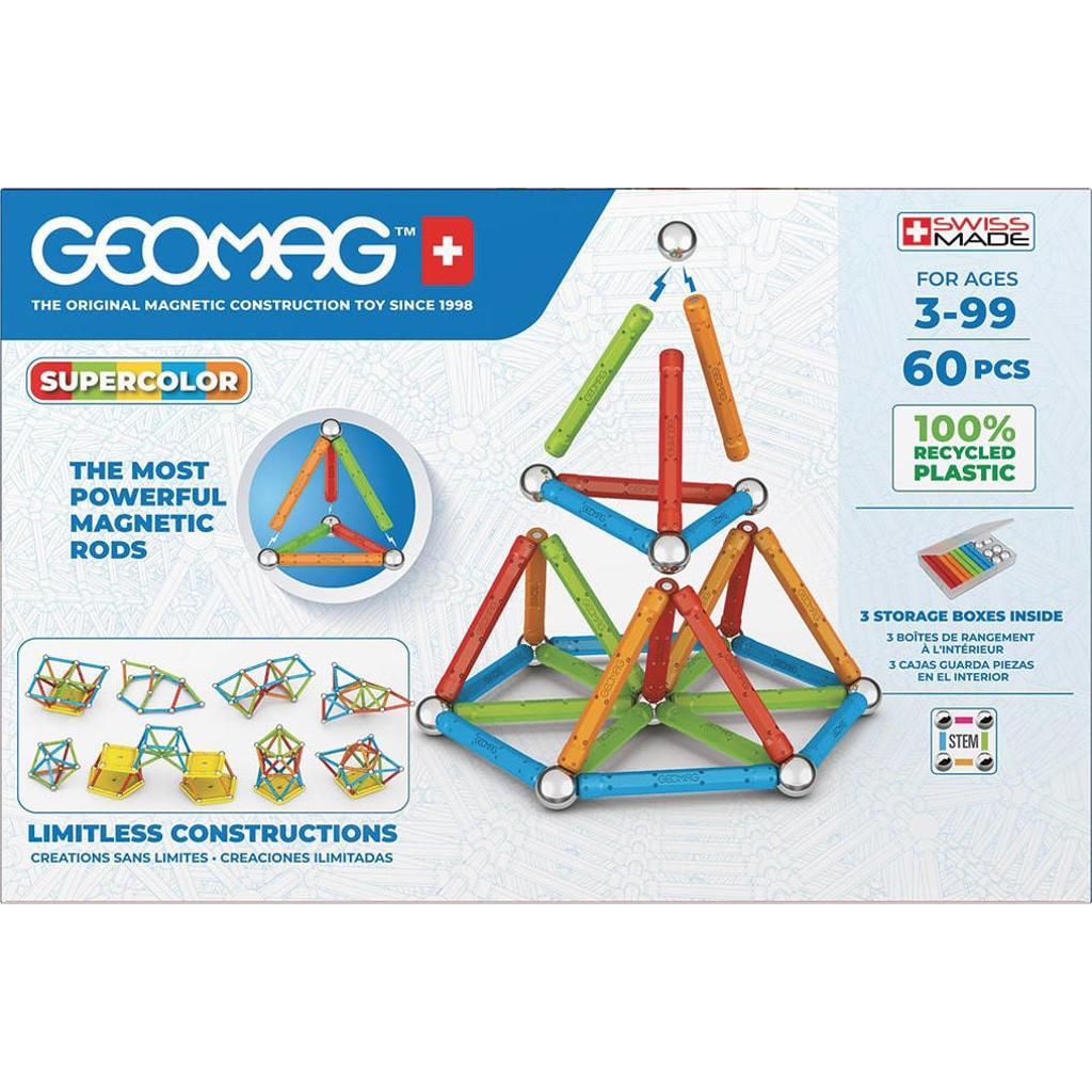 Geomag Super Color Recycled 60 pcs | wehkamp