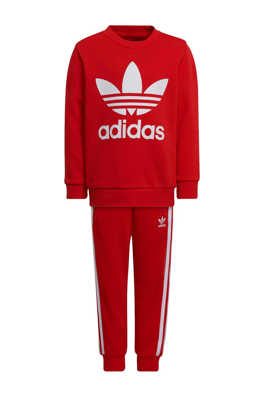 adidas Originals Adicolor joggingpak rood/wit | wehkamp