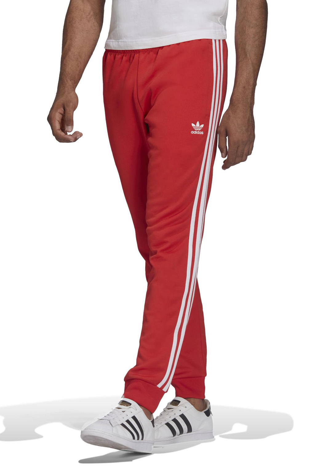adidas Originals Superstar Adicolor trainingsbroek rood | wehkamp