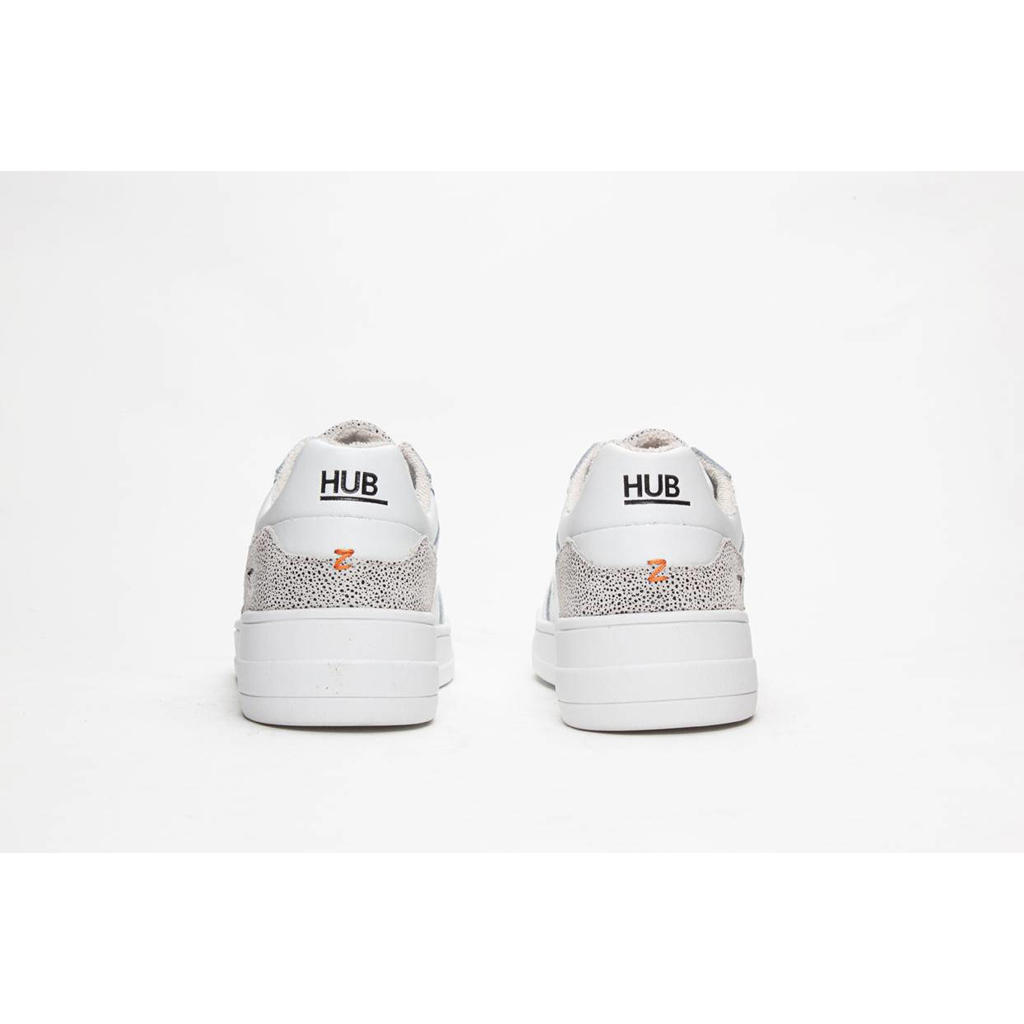 HUB Match leren sneakers wit | wehkamp