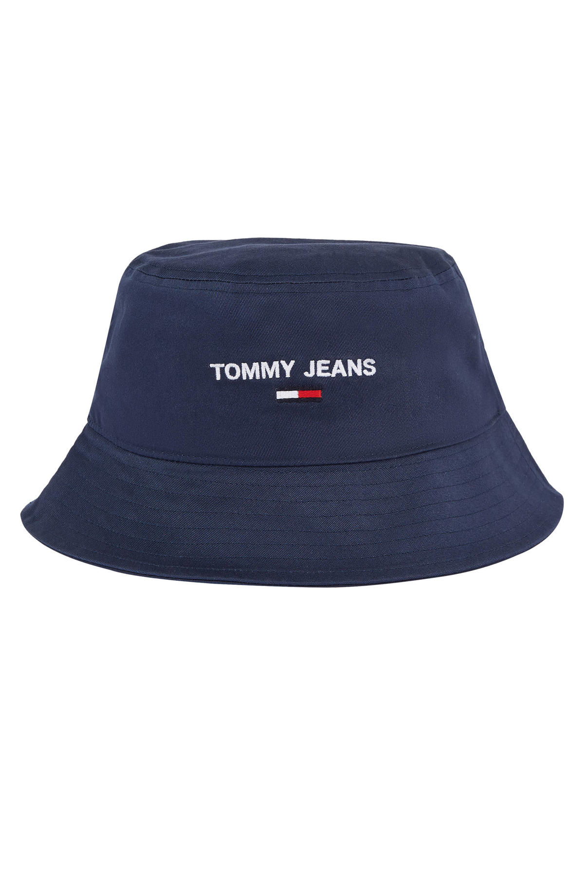 Tommy Jeans bucket hat met logo donkerblauw | wehkamp