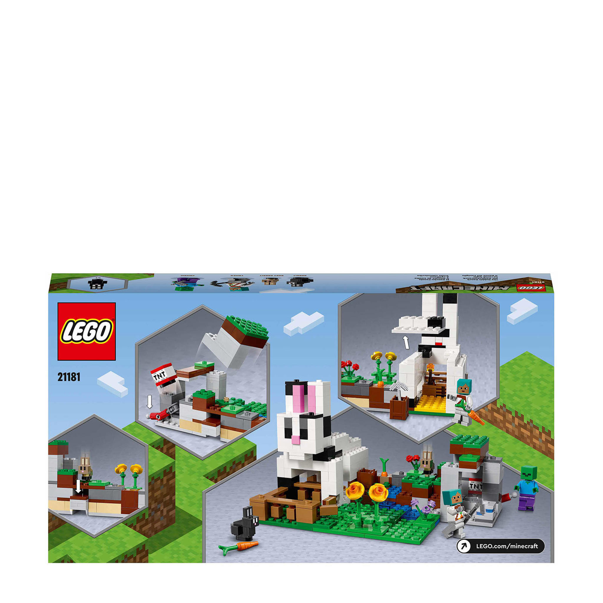 LEGO Minecraft De Konijnenhoeve 21181 | wehkamp