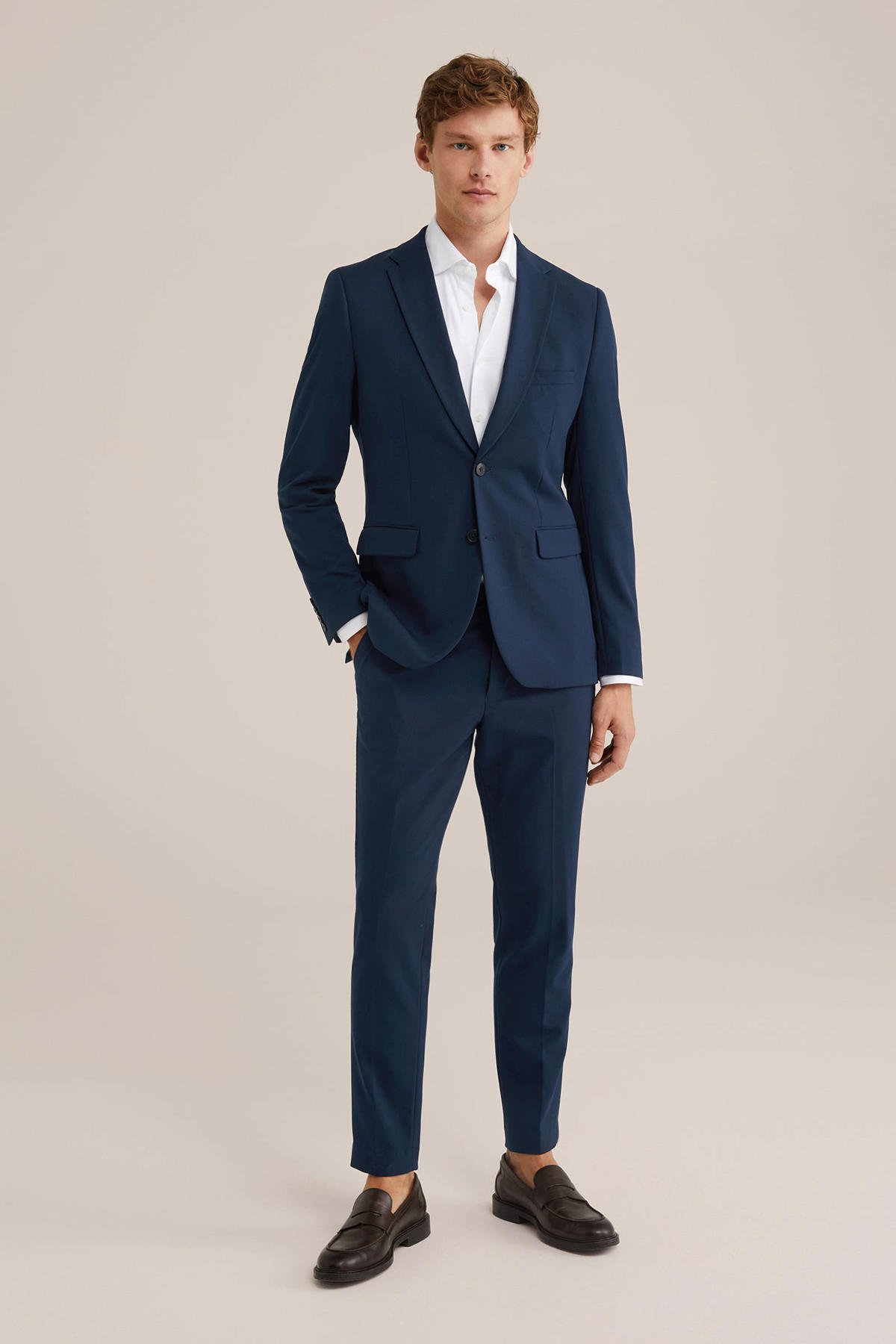 WE Fashion Tall fit colbert donkerblauw | wehkamp