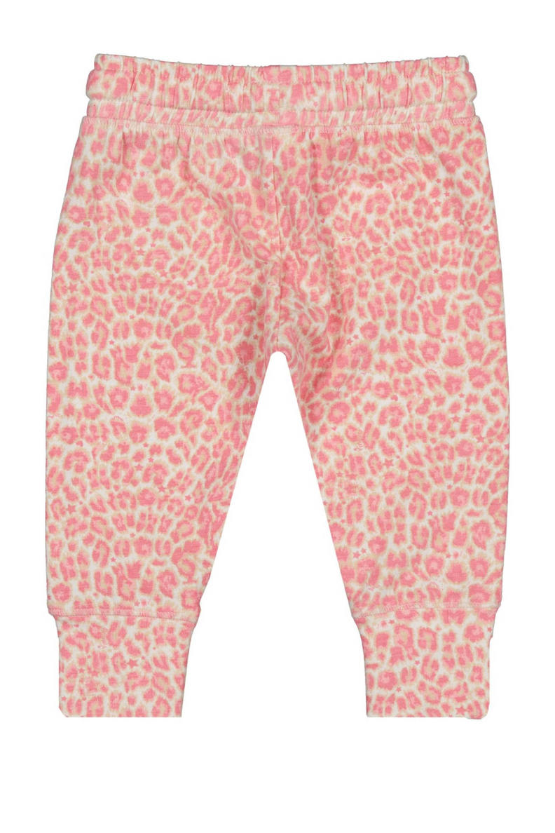 Vingino baby regular fit broek Samma met panterprint zachtroze | wehkamp
