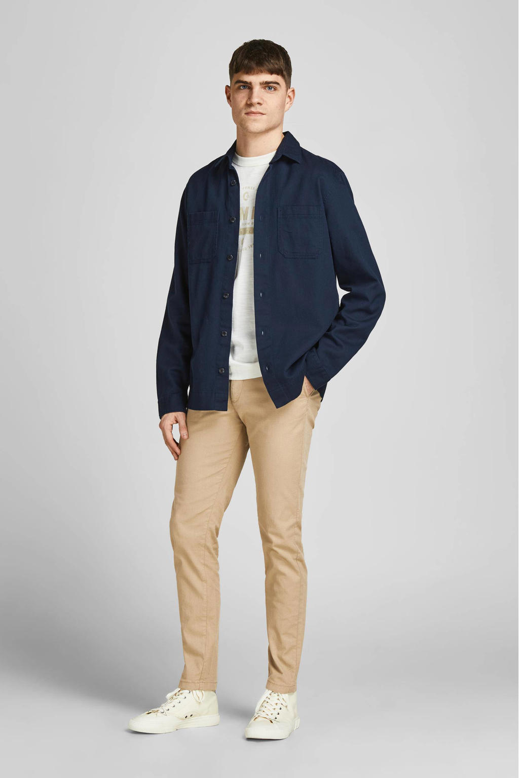 JACK & JONES PANTS STUDIO slim fit chino JPSTMARCO JJFURY crockery ...
