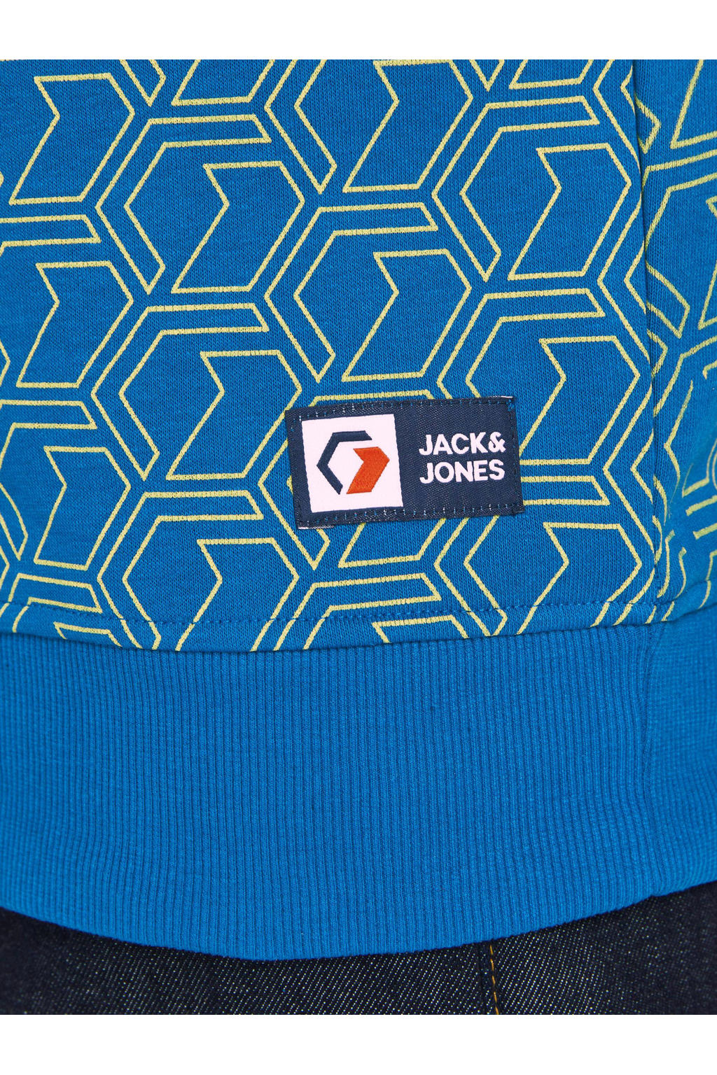 JACK & JONES CORE sweater JCOLOGAN met all over print snorkel blue ...