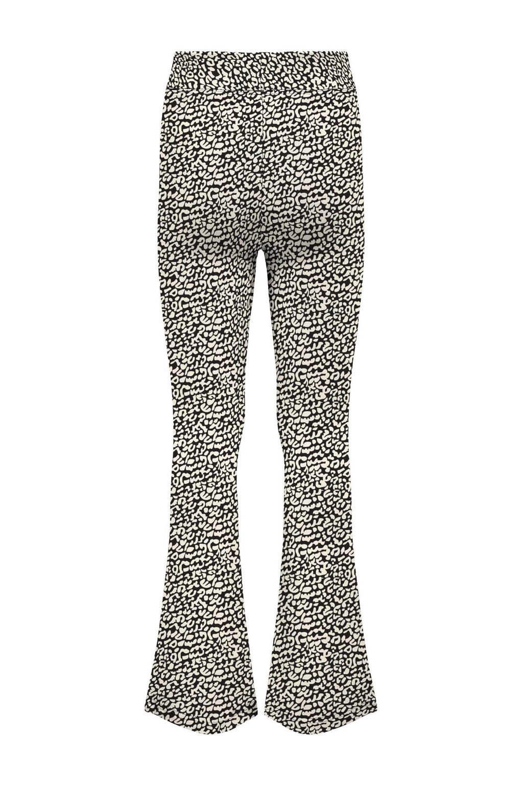 KIDS ONLY GIRL flared broek KOGPAIGE met dierenprint zwart/paars/blauw | wehkamp