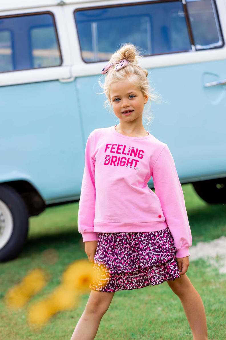 Quapi Girls rok Malou met panterprint donkerroze/roze | wehkamp