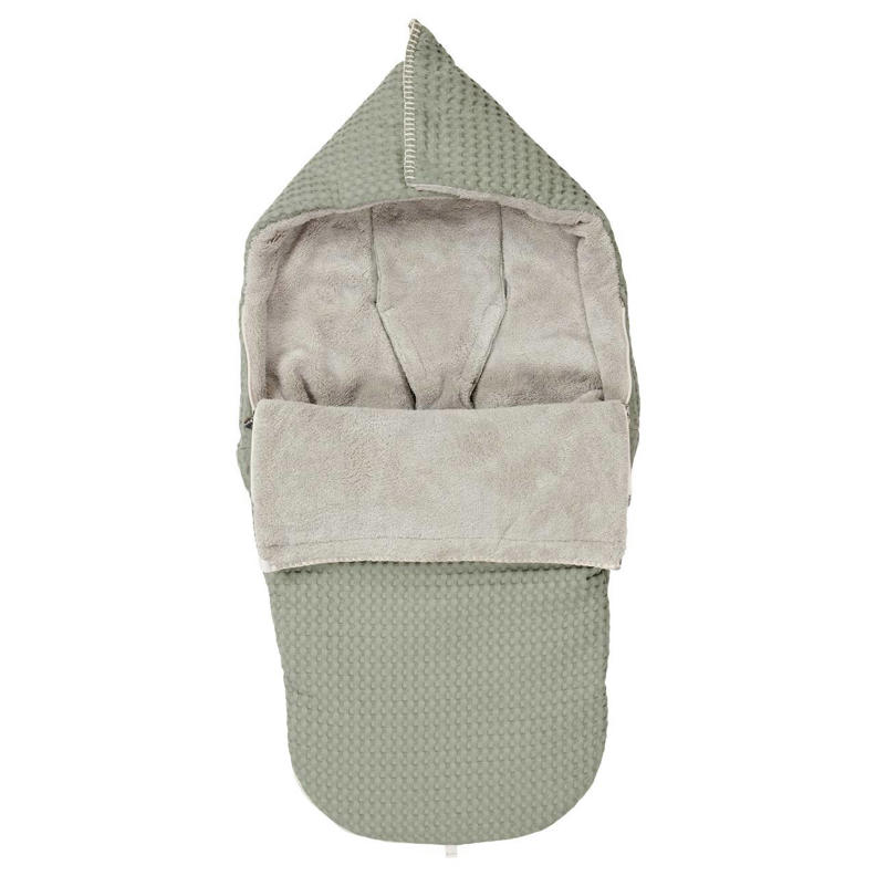 Koeka Oslo buggy voetenzak teddy shadow green/misty grey | wehkamp