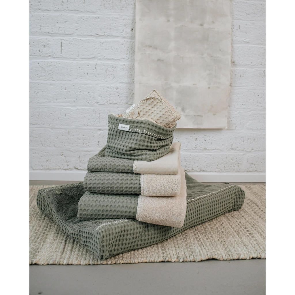 Koeka Amsterdam aankleedkussenhoes Wafel 45x73 cm Shadow Green | wehkamp