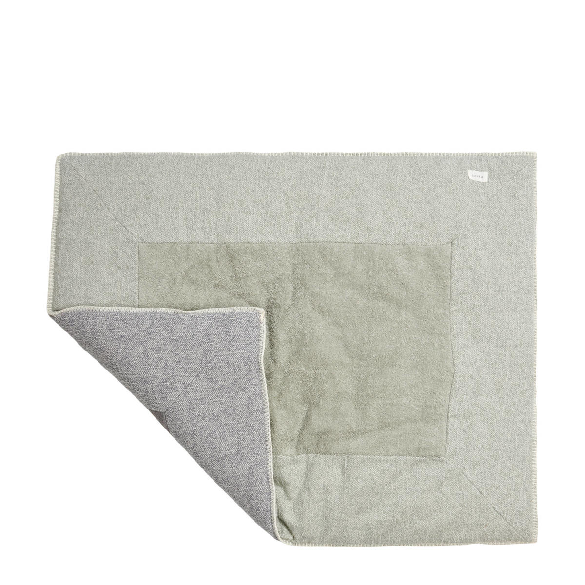 Koeka Vigo reversible boxkleed shadow green/misty grey | wehkamp
