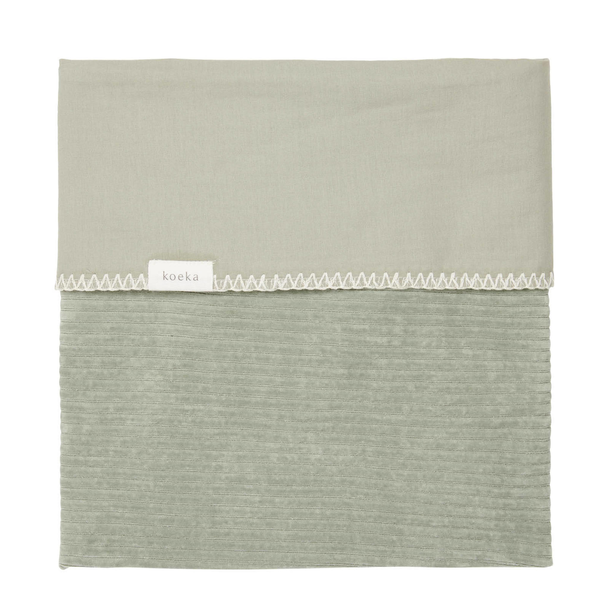 Koeka Vik baby ledikantdeken flanel 100x150 cm shadow green | wehkamp