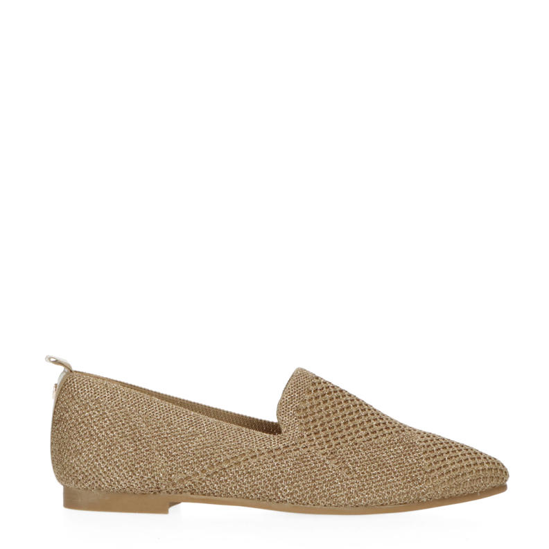 La Strada knitted loafers zand/goud | wehkamp
