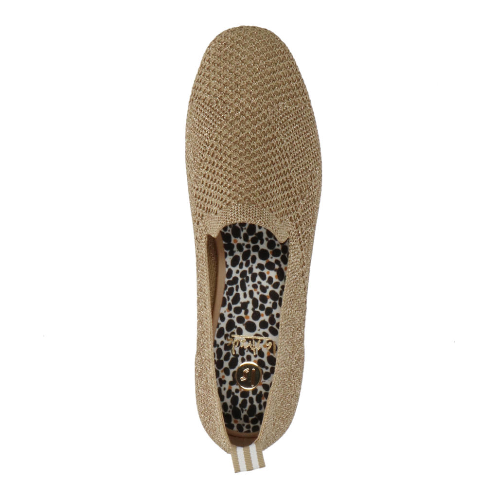 La Strada knitted loafers zand/goud | wehkamp