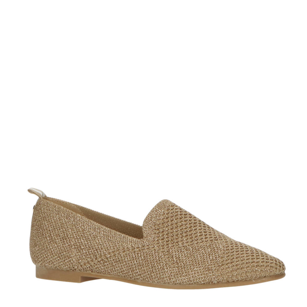 La Strada knitted loafers zand/goud | wehkamp