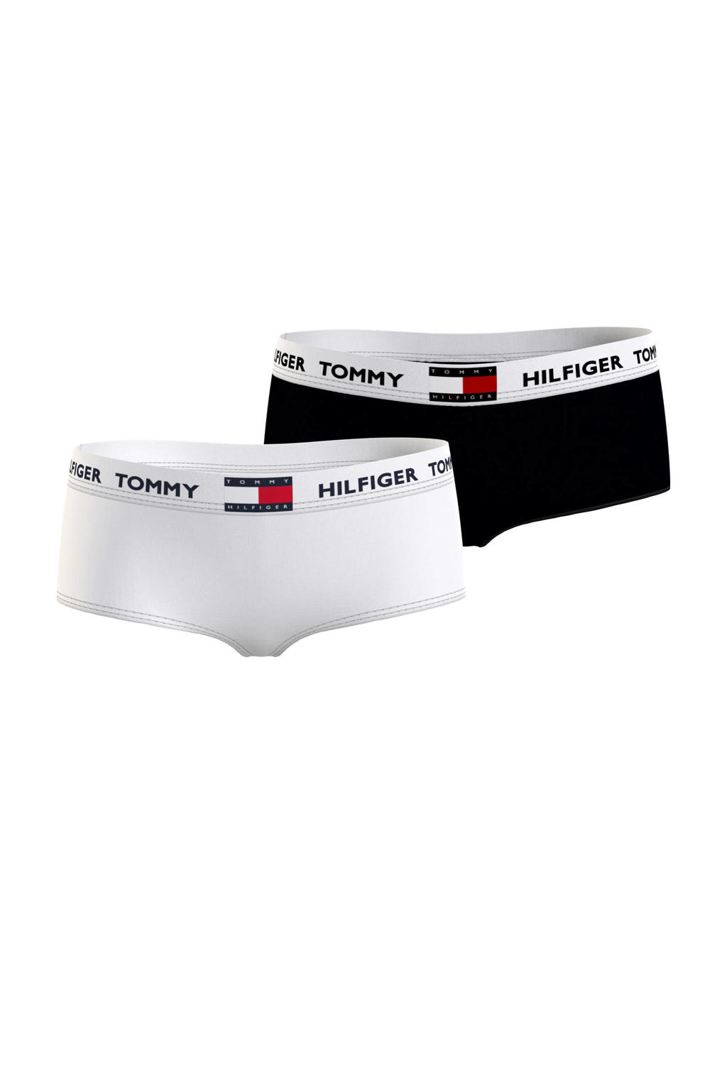 Tommy Hilfiger hipster - set van 2 wit/zwart | wehkamp