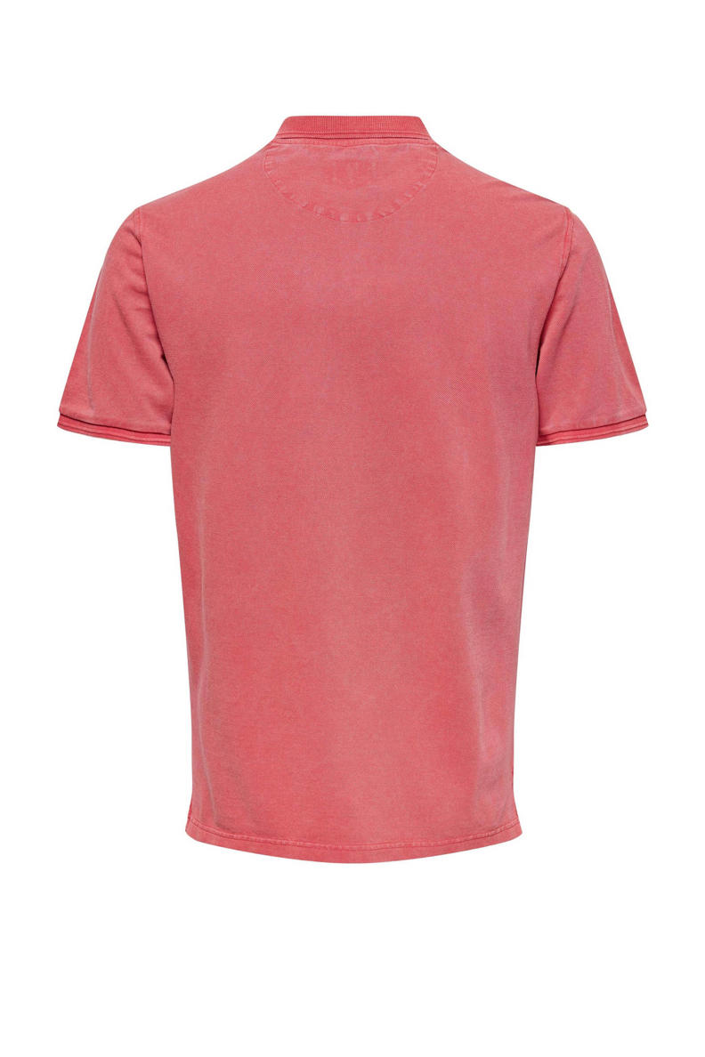 ONLY & SONS slim fit polo ONSTRAVIS rococco red | wehkamp