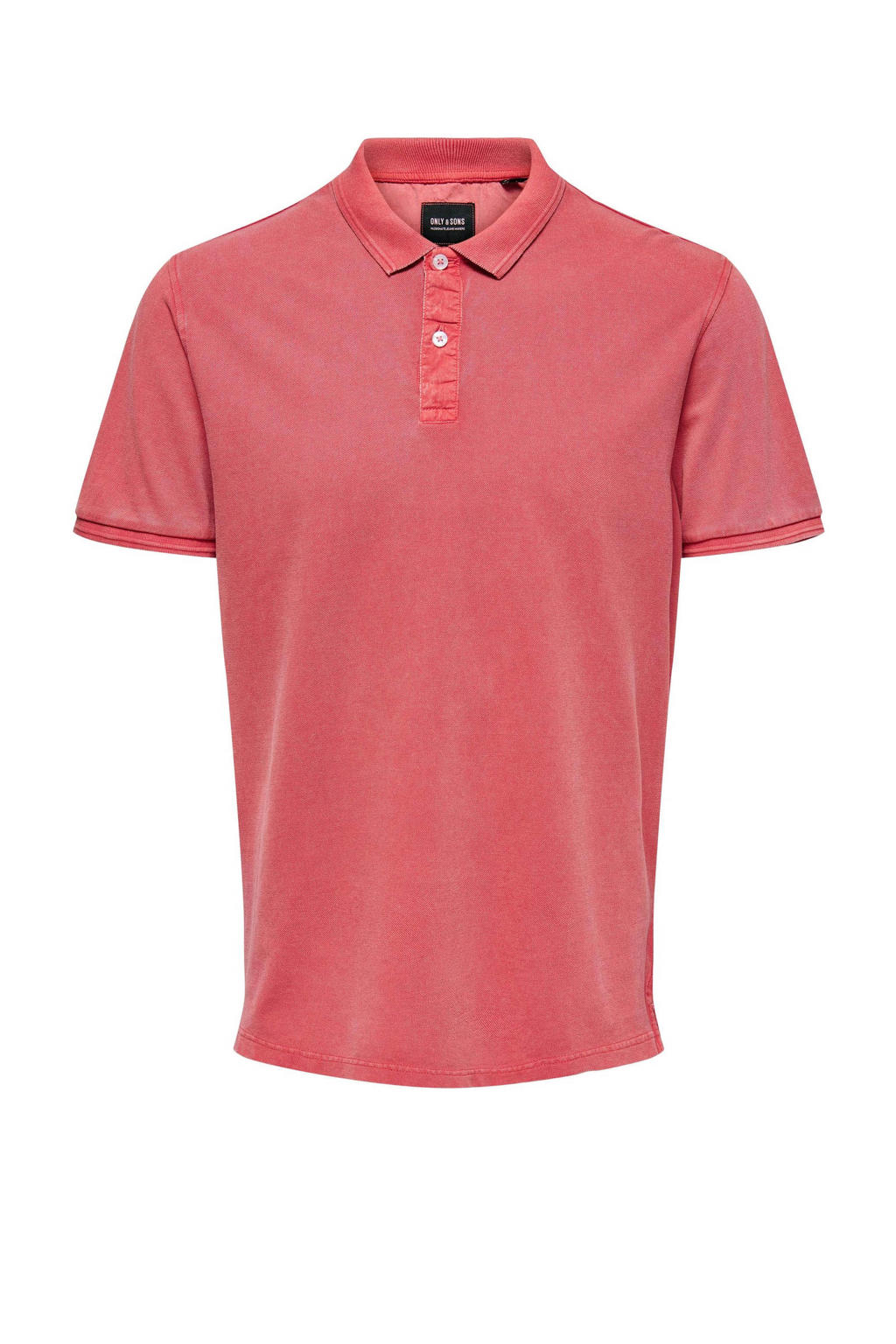 ONLY & SONS slim fit polo ONSTRAVIS rococco red | wehkamp
