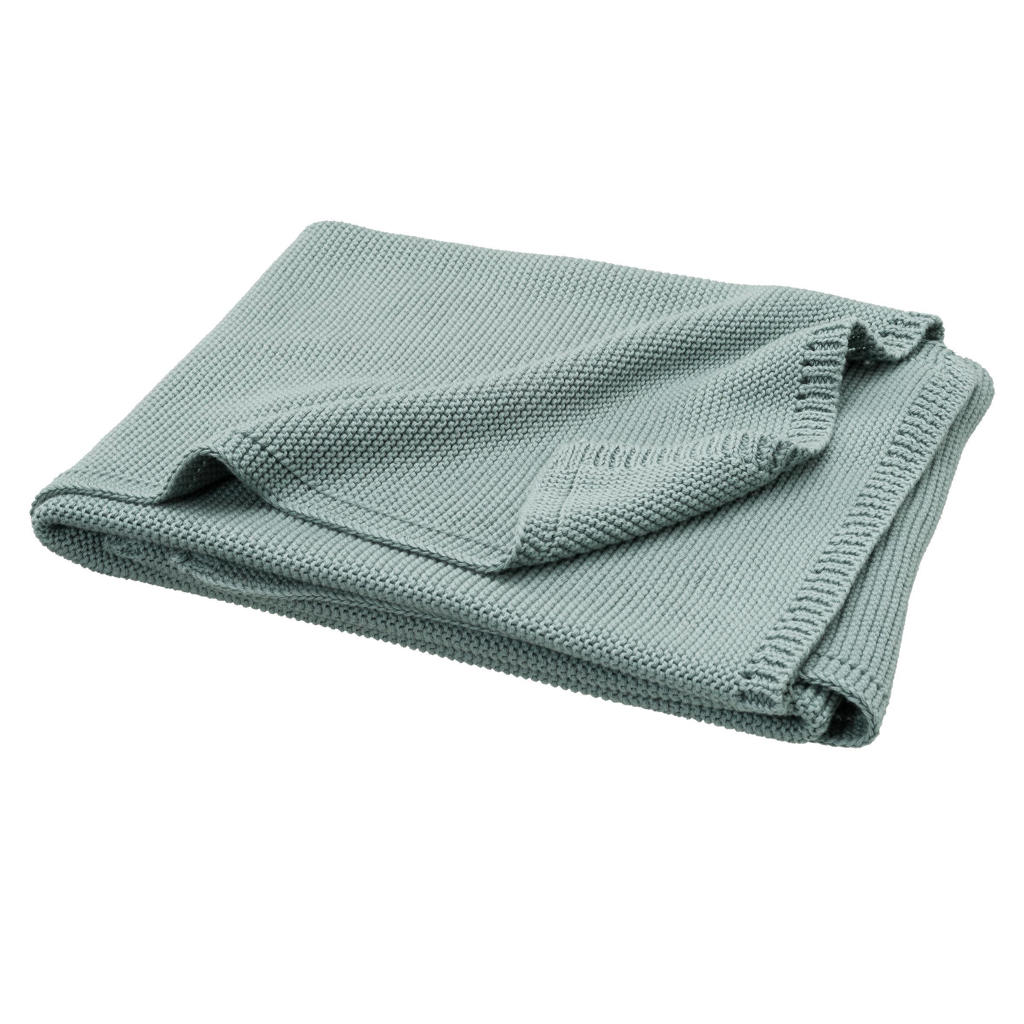 Fresk gebreide baby wiegdeken 80x100 cm uni chinois green | wehkamp