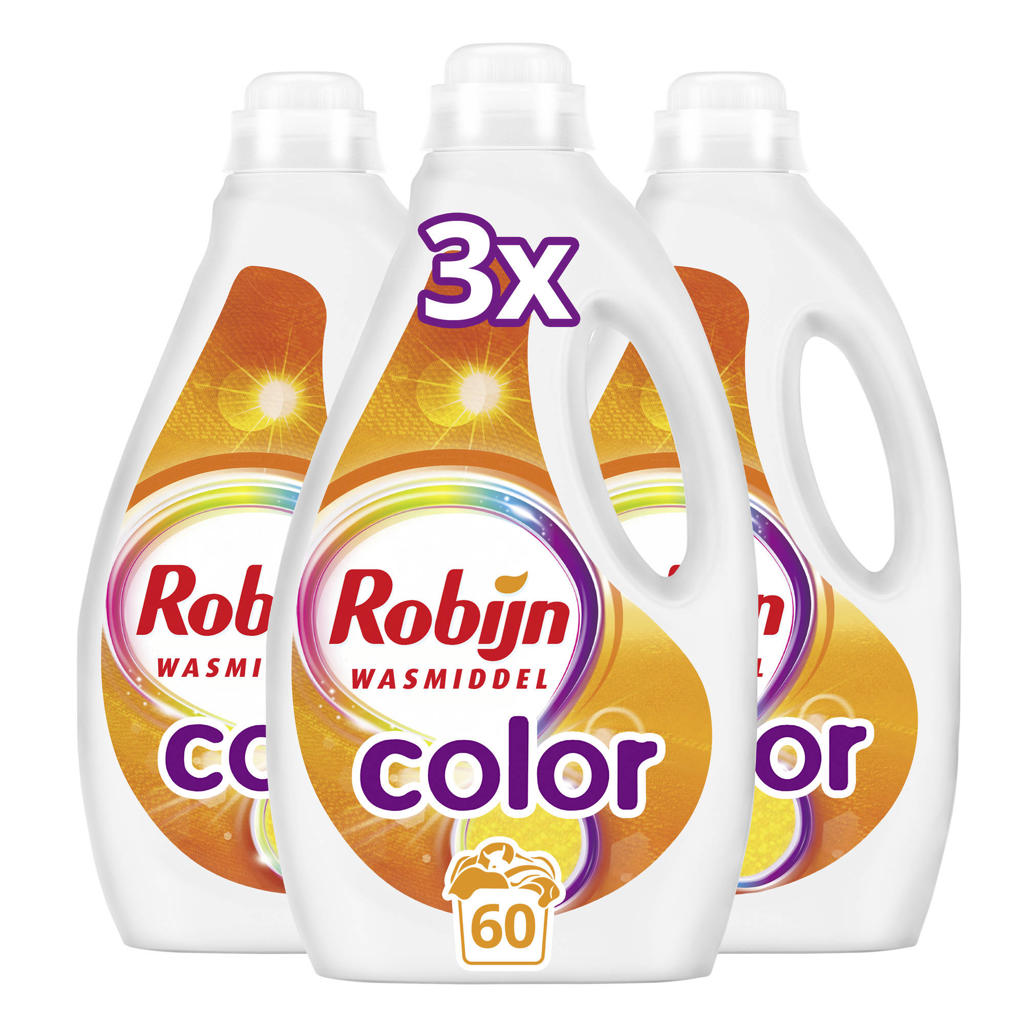 Robijn vloeibaar wasmiddel Color - 3 x 60 wasbeurten - 180 wasbeurten ...