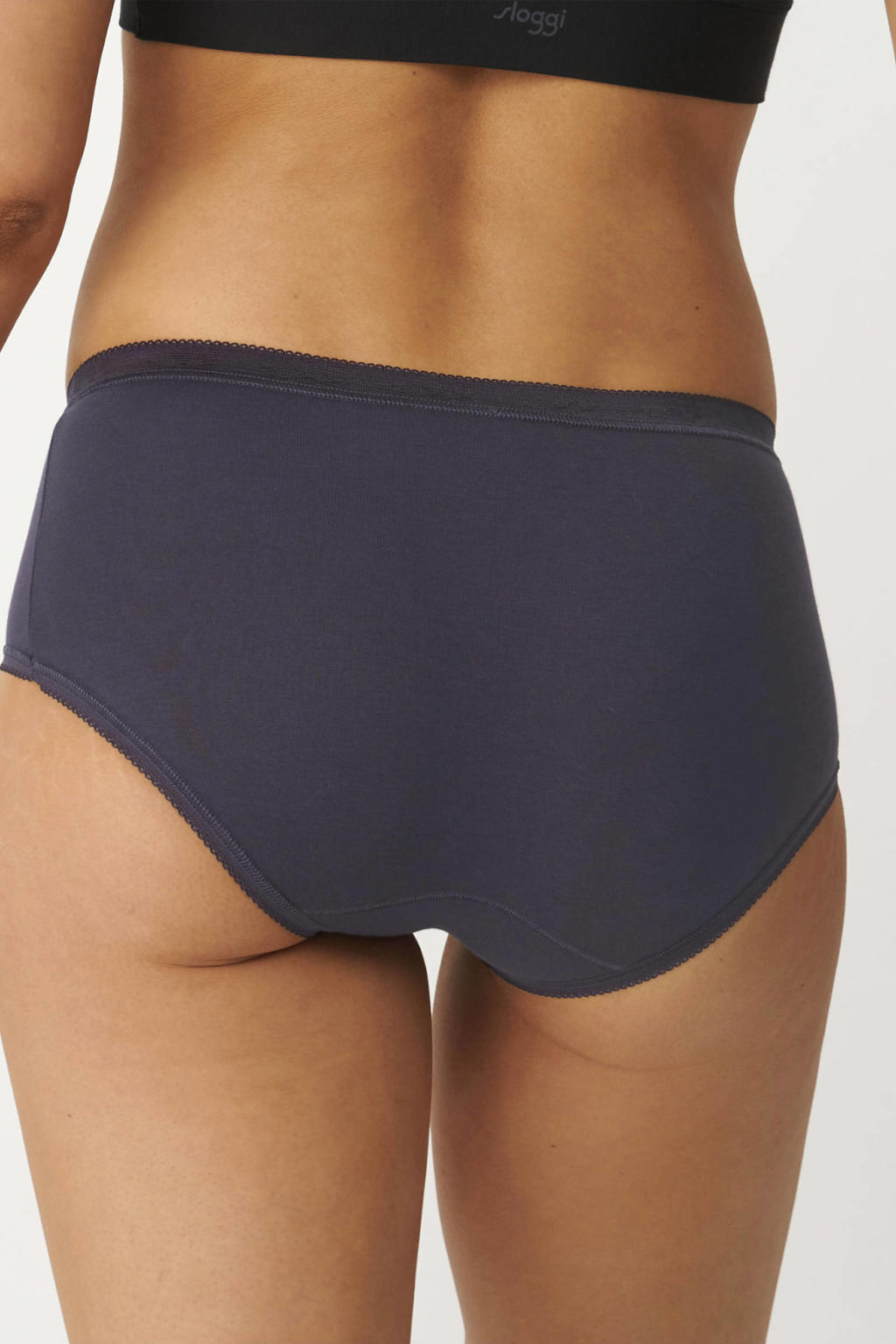 sloggi Basic+ slip Midi (set van 3) lichtblauw/grijs | wehkamp