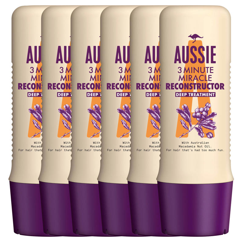 Aussie 3 Minute Miracle Reconstructor haarmasker - 6 x 250 ml | wehkamp