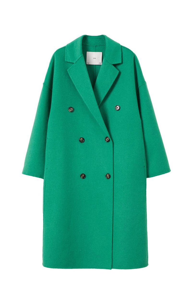 Mango coat met wol groen kopen? | Morgen in huis | wehkamp