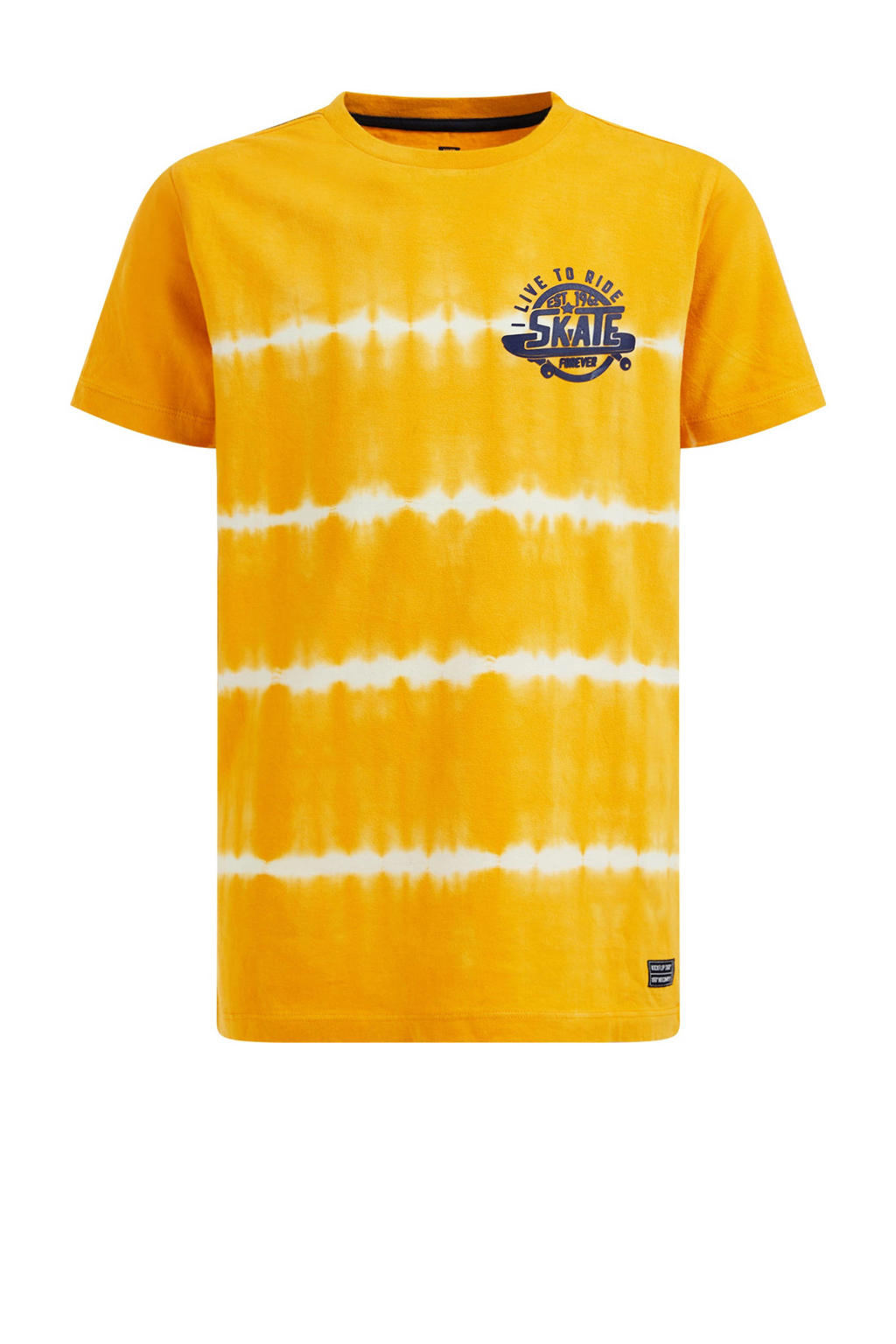 WE Fashion tie-dye T-shirt geel/wit | wehkamp