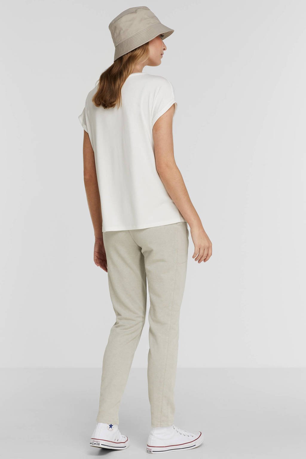 Anna Blue by Anna van Toor slim fit broek kaki | wehkamp