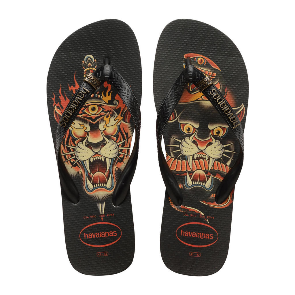 Havaianas Top Tribo teenslippers zwart/rood | wehkamp