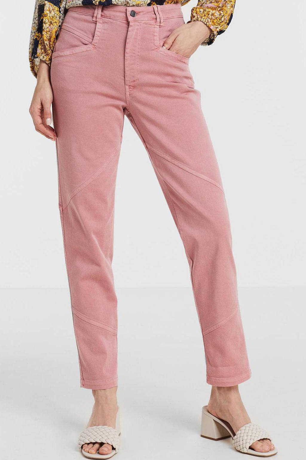 Anna by Anna van Toor straight fit broek oudroze | wehkamp