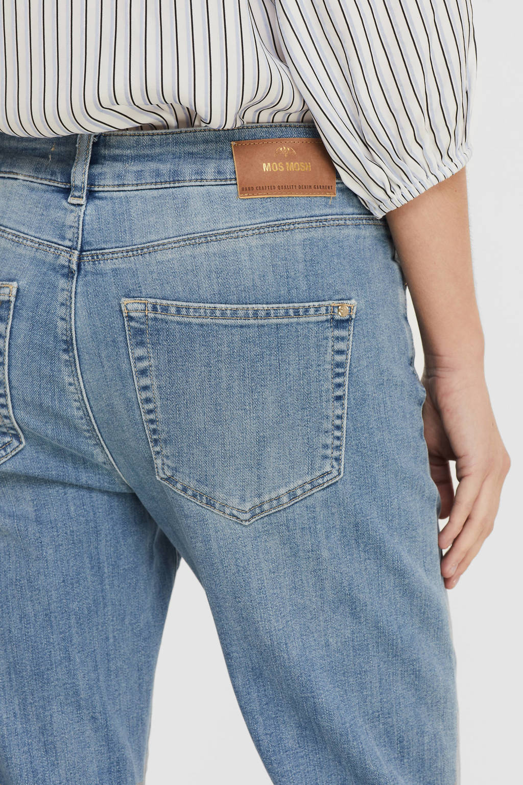 Mos Mosh high waist straight fit jeans Cecilia Reloved light blue | wehkamp