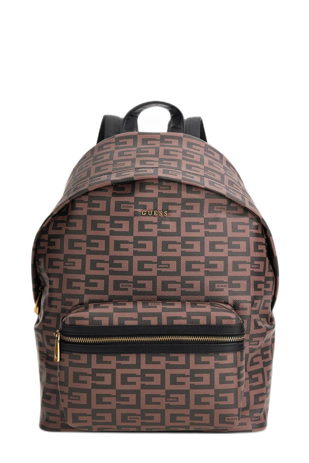 GUESS rugzak Escape met all-over print bruin | wehkamp
