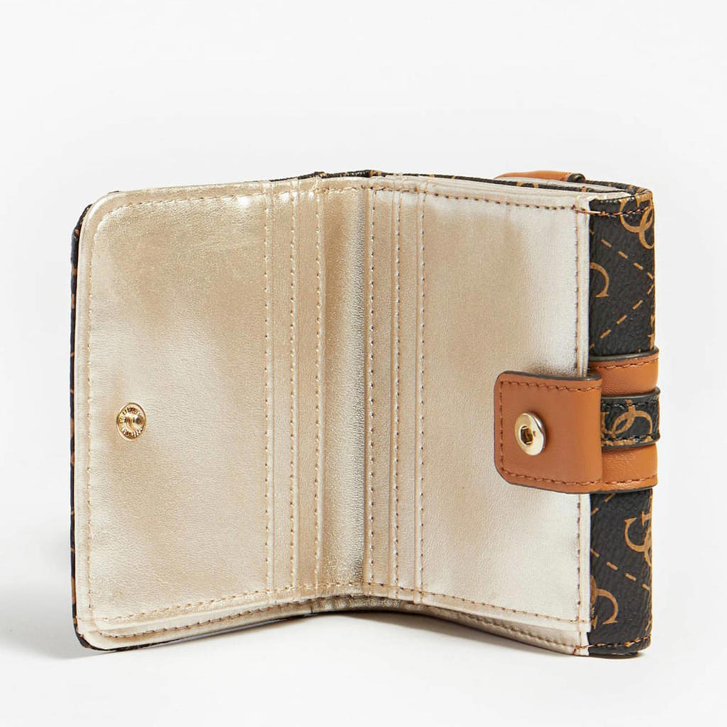 GUESS portemonnee Kasinta met logoprint bruin | wehkamp