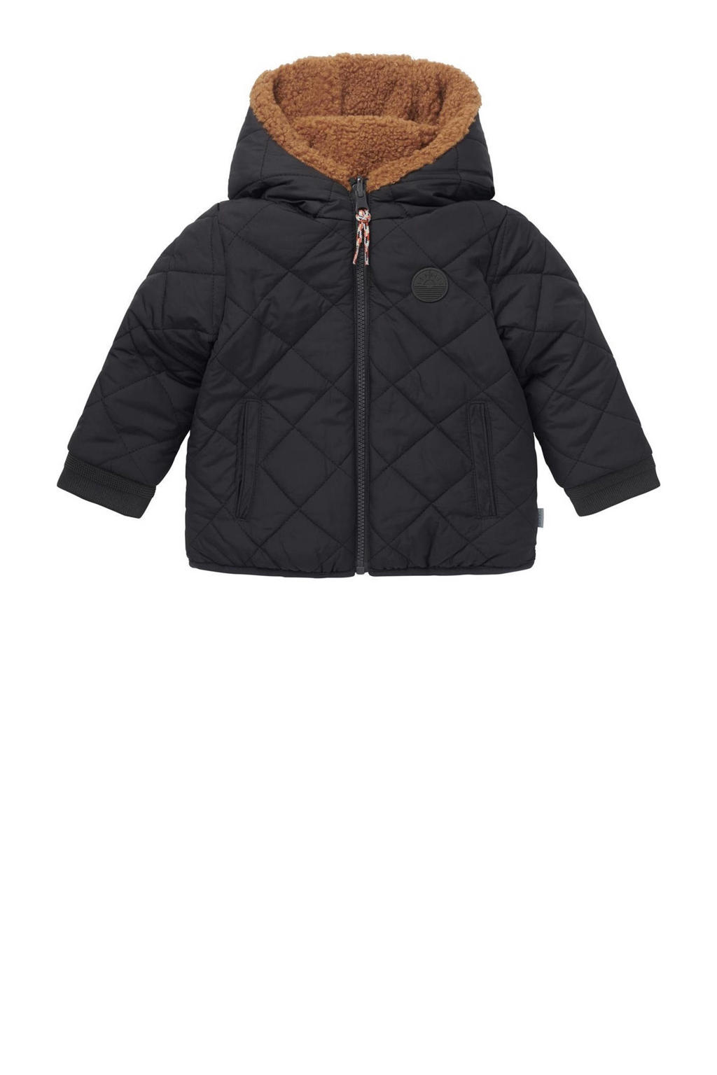 Noppies baby reversible gewatteerde winterjas Jetmore donkerblauw/beige ...