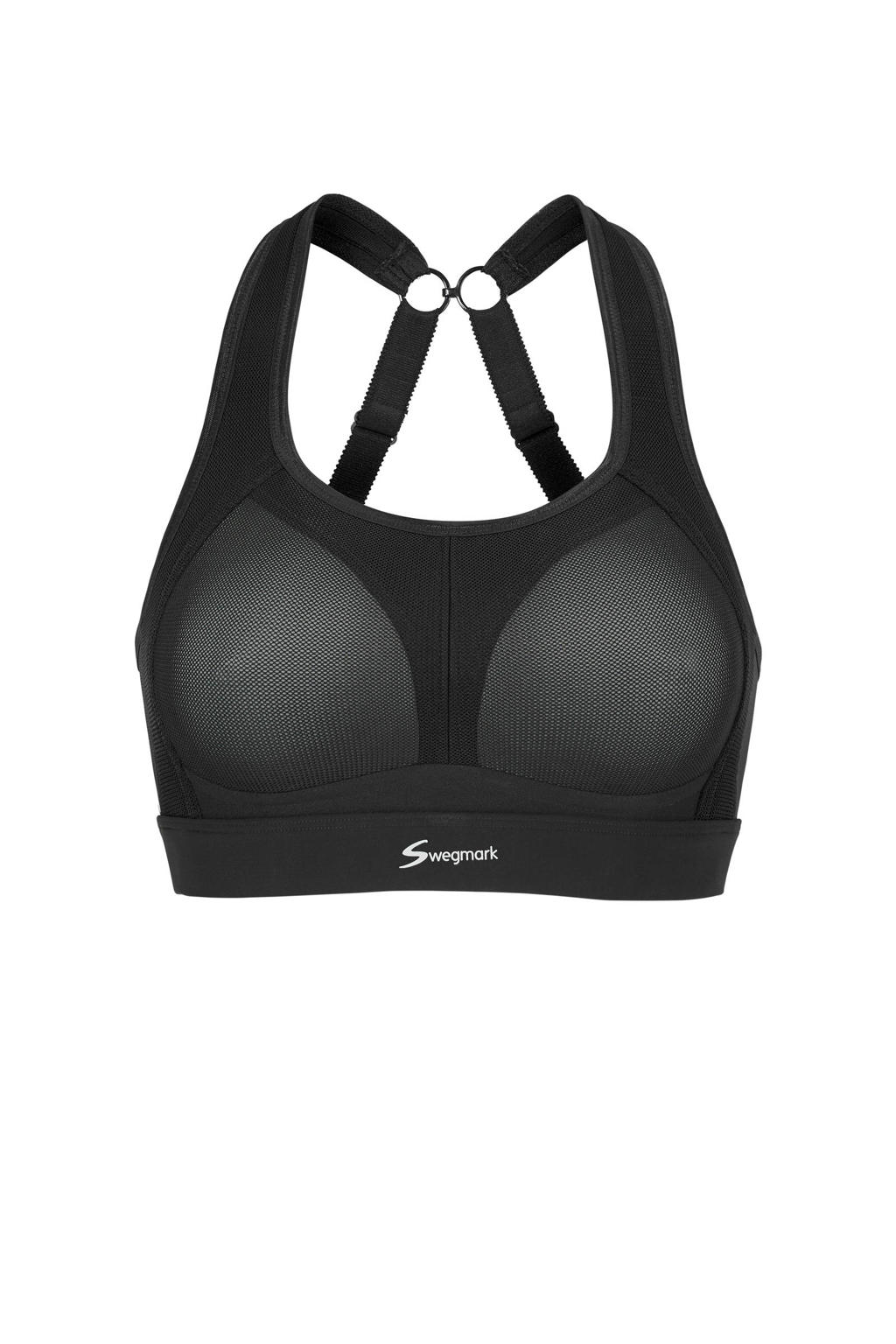 Swegmark level 4 sportbh Stability zwart | wehkamp