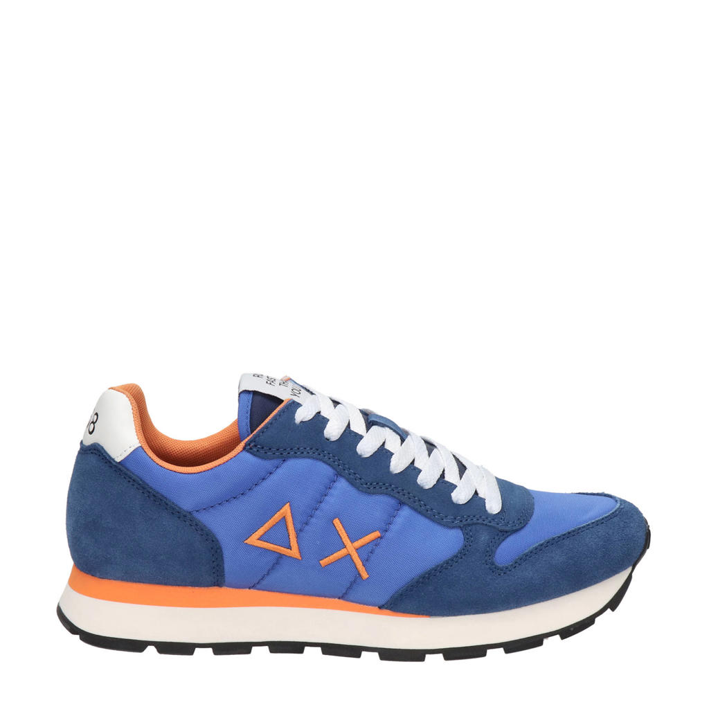 SUN68 Tom Solid suède sneakers blauw | wehkamp