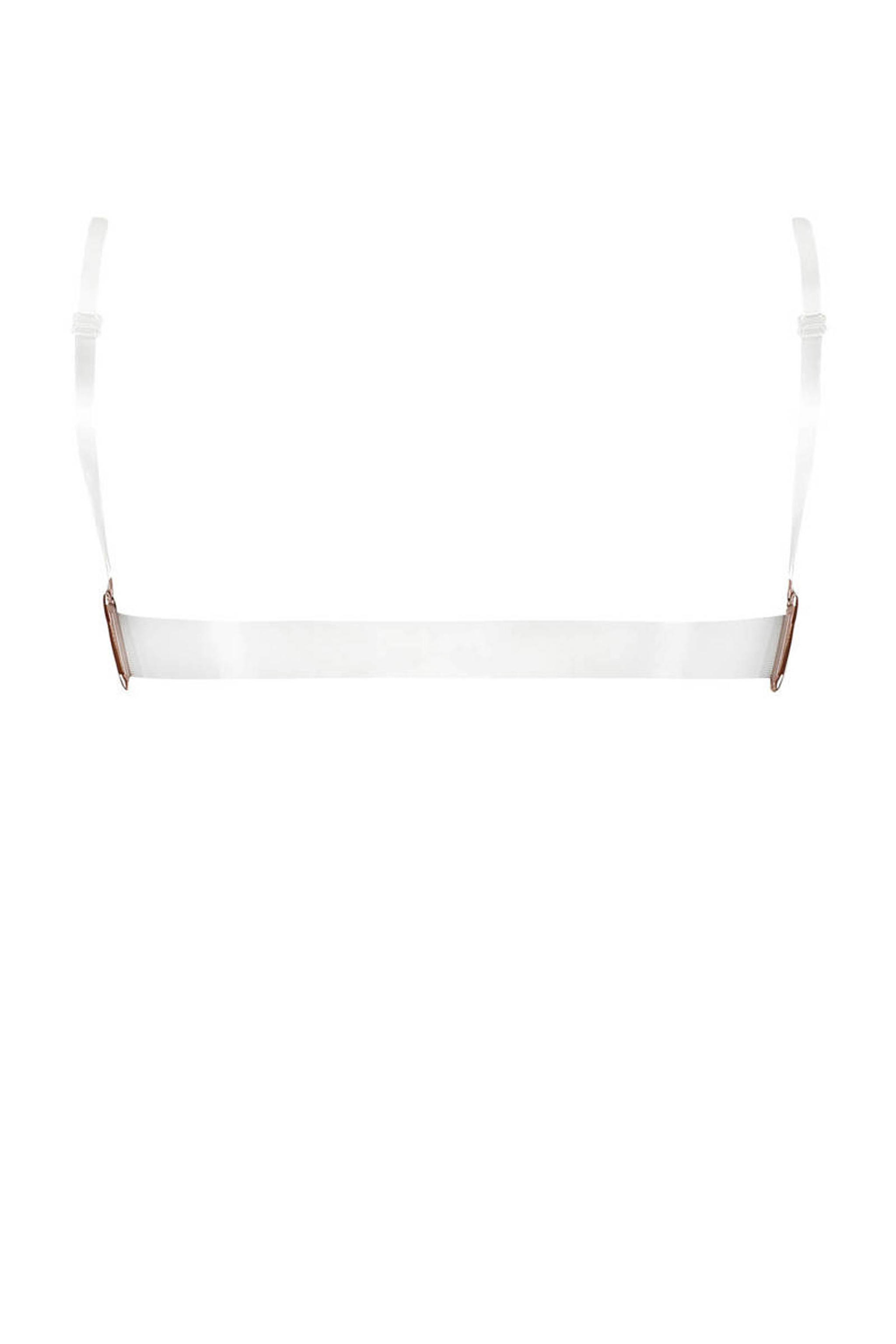 Hunkemöller voorgevormde push-up bh met transparante rugband beige ...