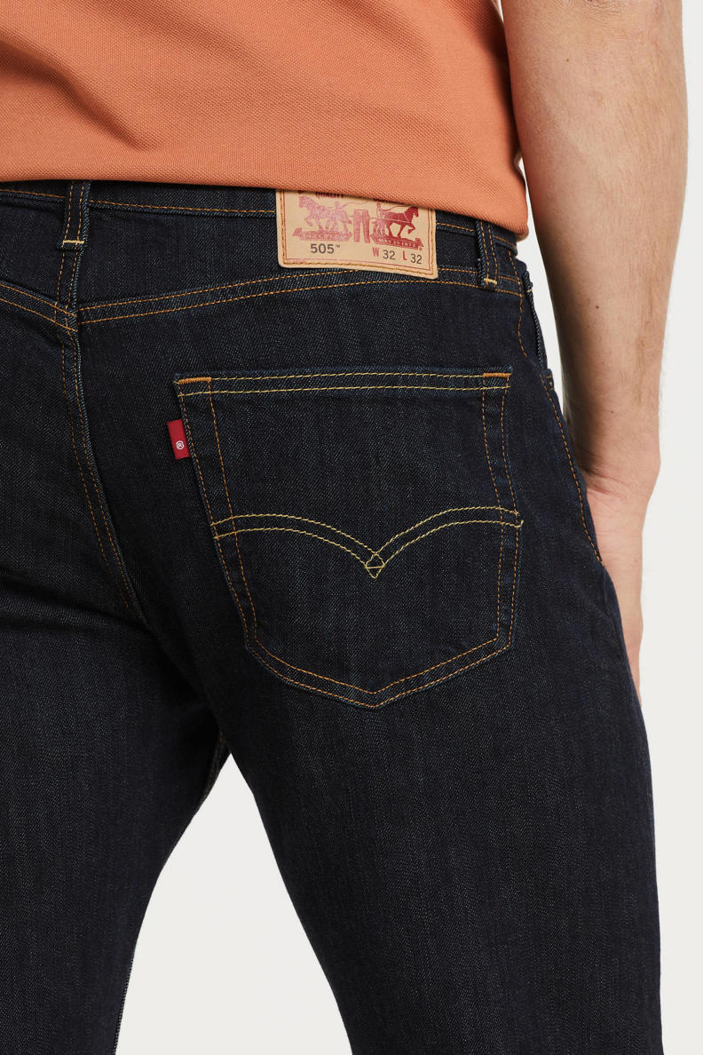 Levi's 505 regular fit jeans dark rinse | wehkamp
