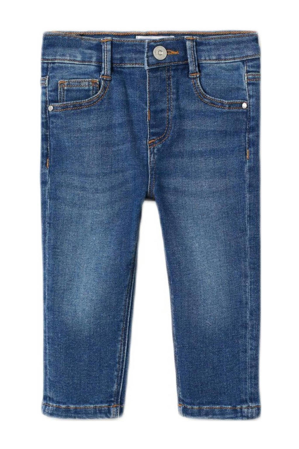 Mango Kids slim fit jeans donkerblauw | wehkamp