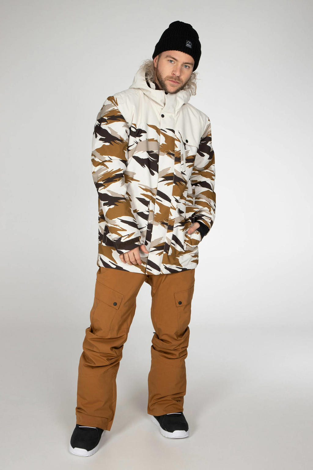 Protest ski-jack Rambo wit/bruin | wehkamp
