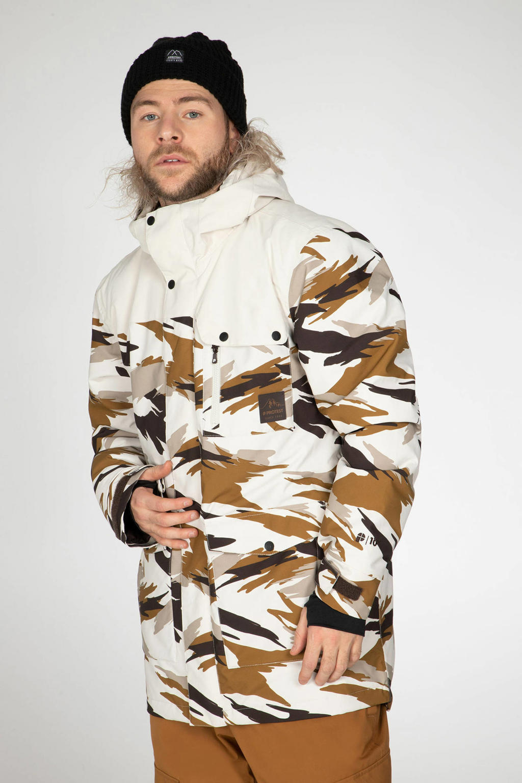 Protest ski-jack Rambo wit/bruin | wehkamp