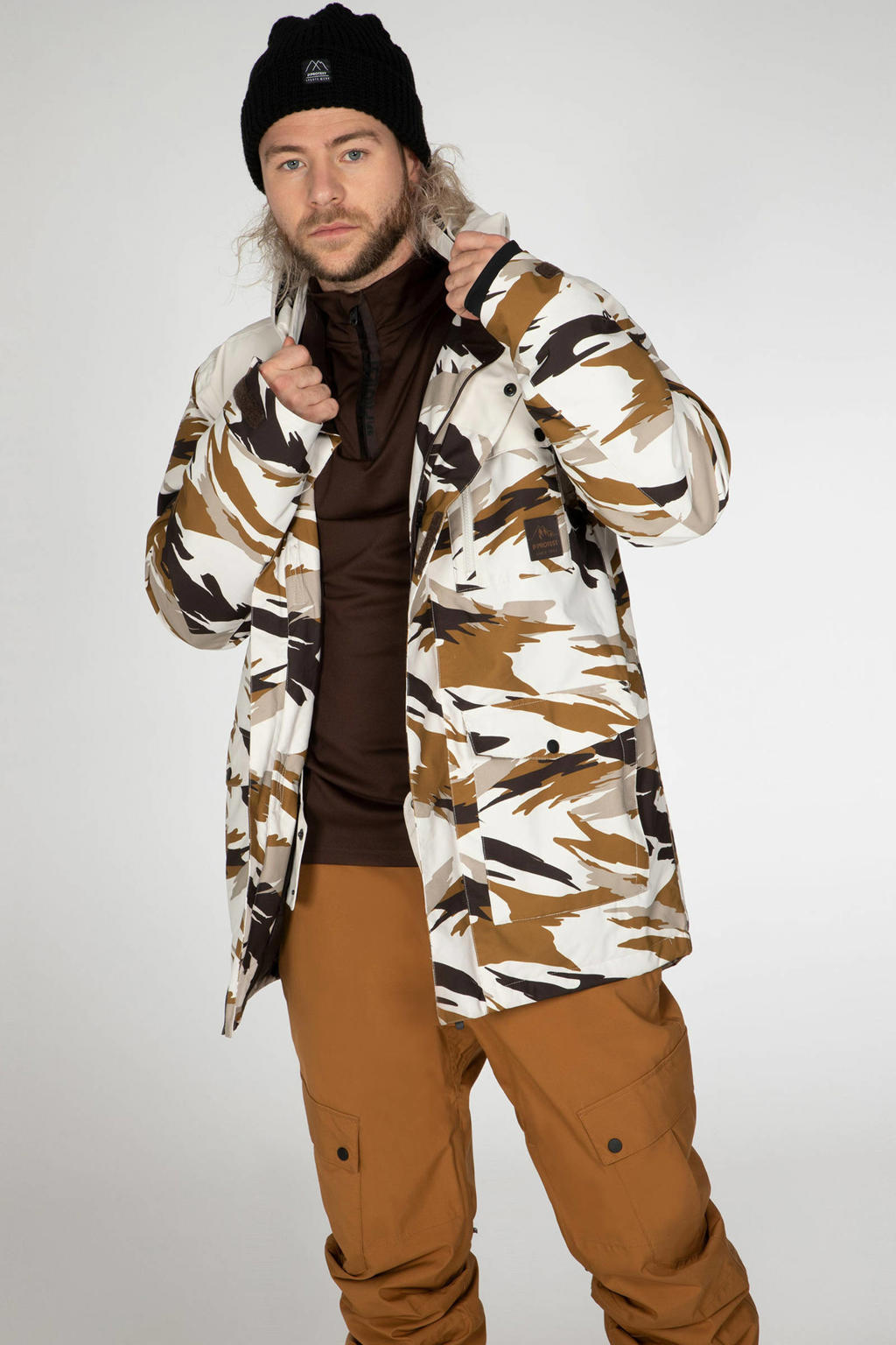 Protest ski-jack Rambo wit/bruin | wehkamp