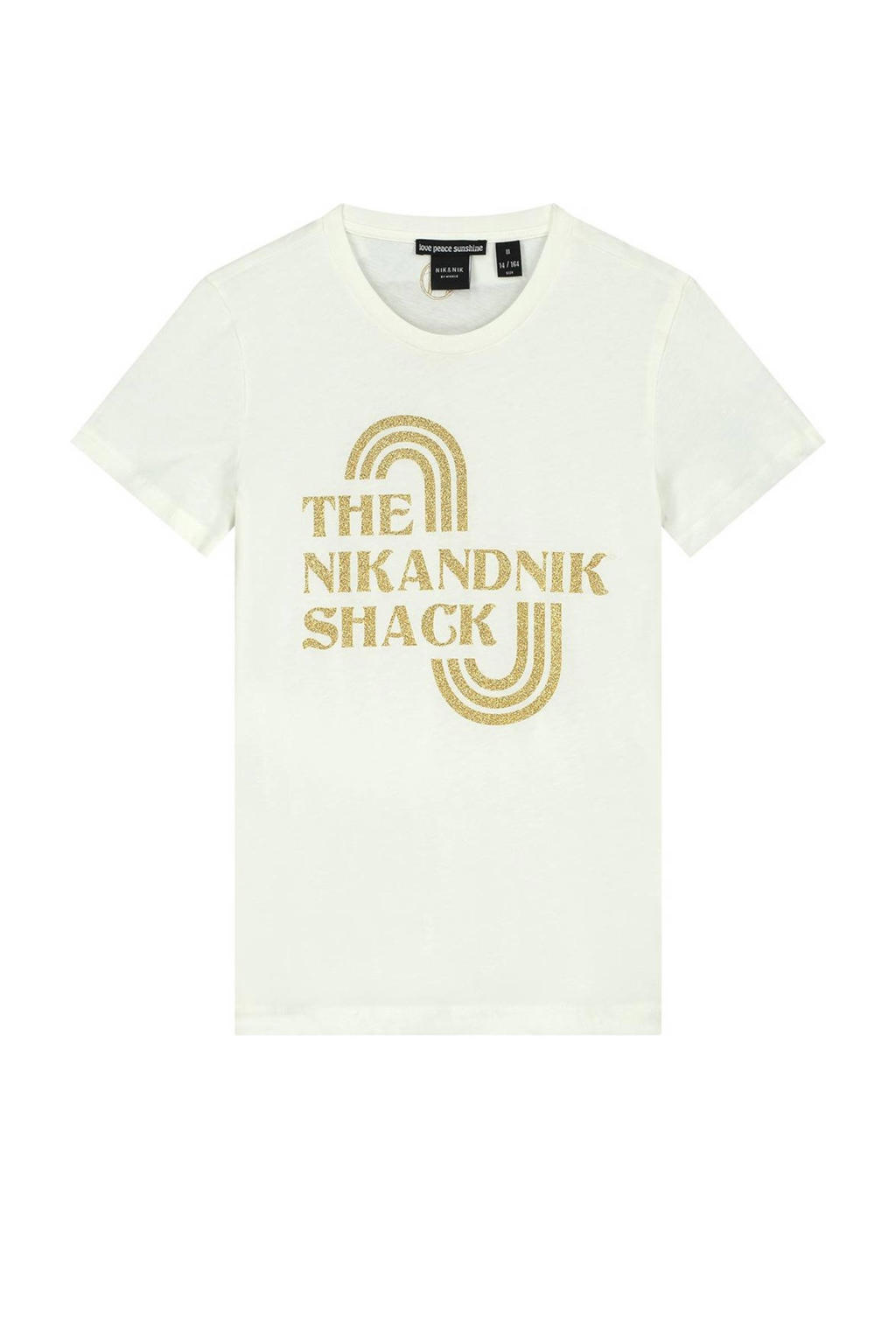 NIK&NIK T-shirt Shack met printopdruk offwhite | wehkamp