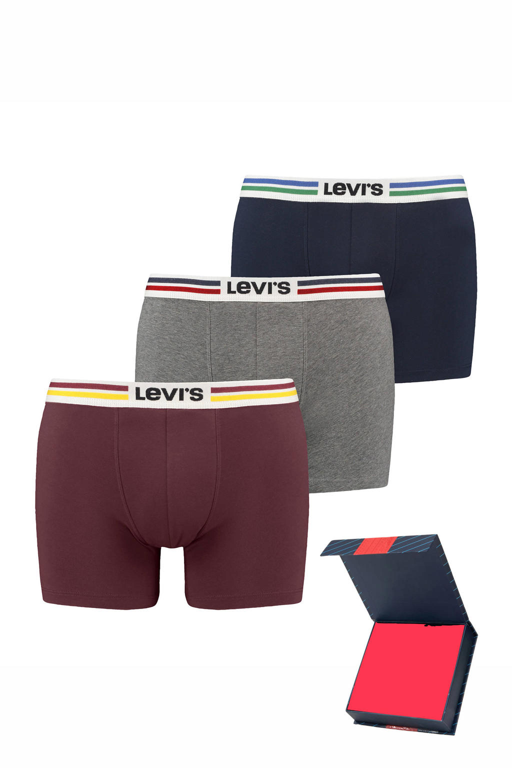Levi's giftbox boxershort ATHLEISURE ELASTIC (set van 3) | wehkamp