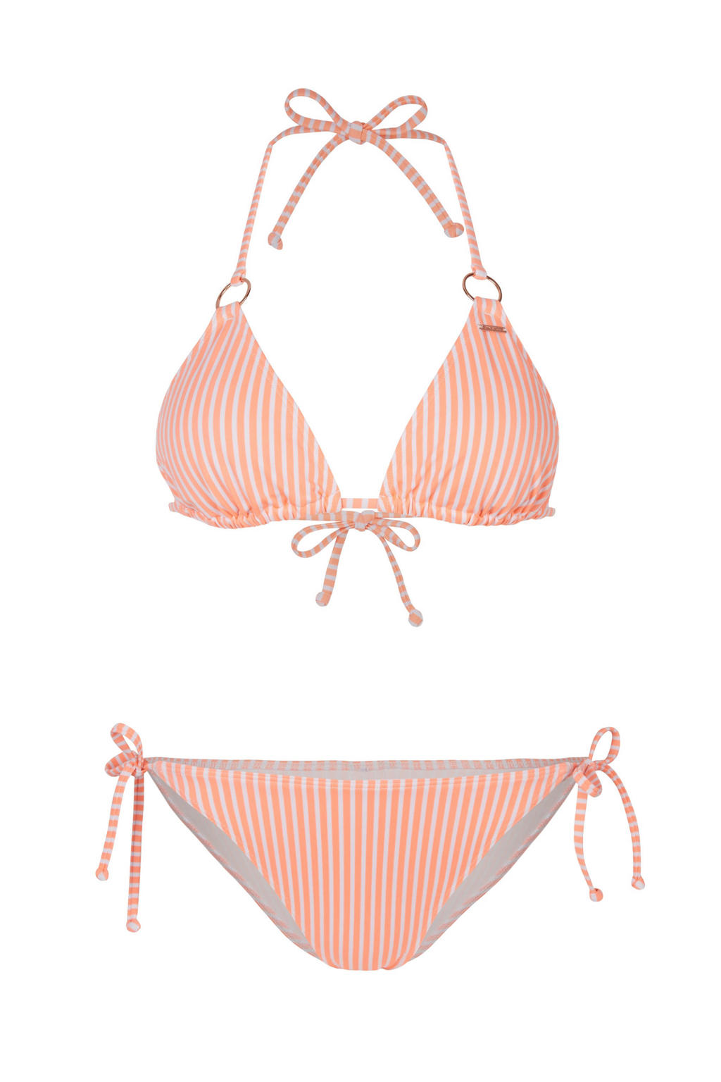 O'Neill voorgevormde triangel bikini Bondey oranje/wit | wehkamp