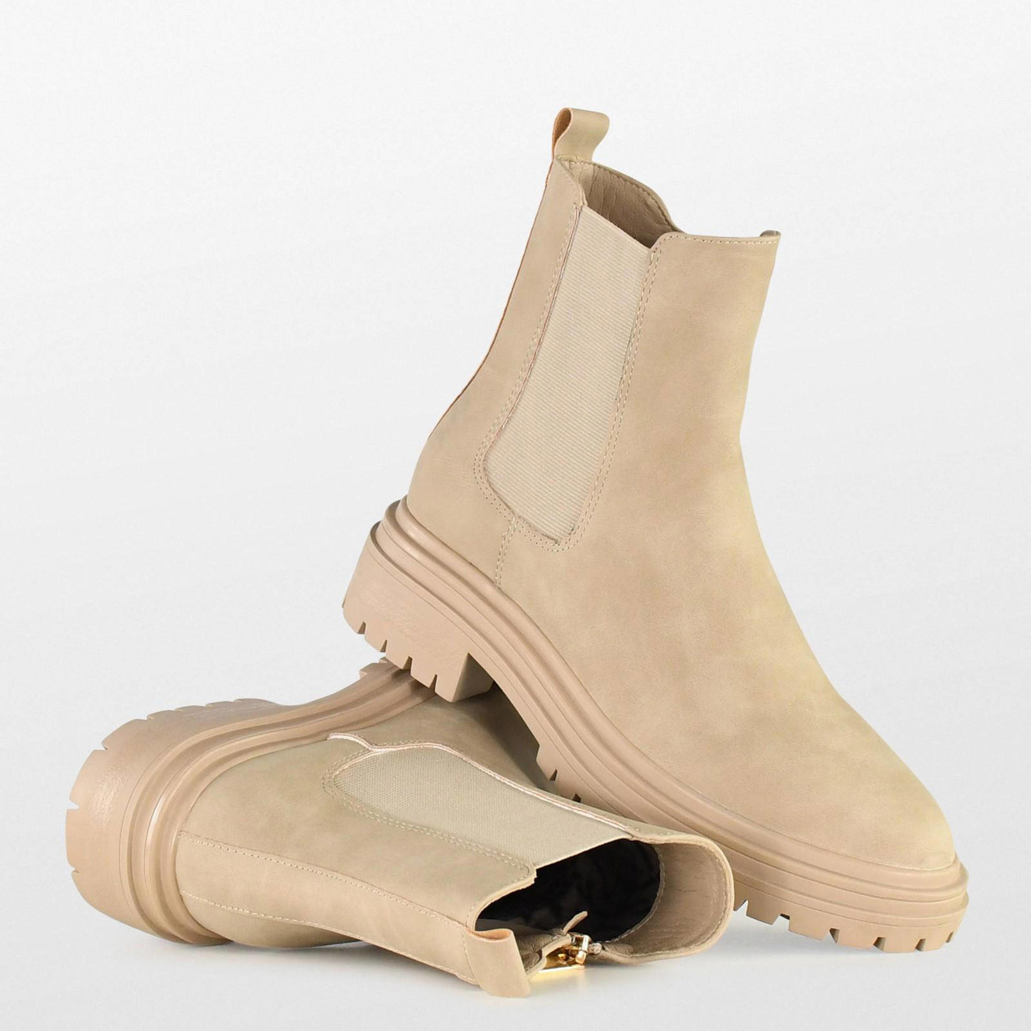 POSH by Poelman Lot chelsea boots beige | wehkamp